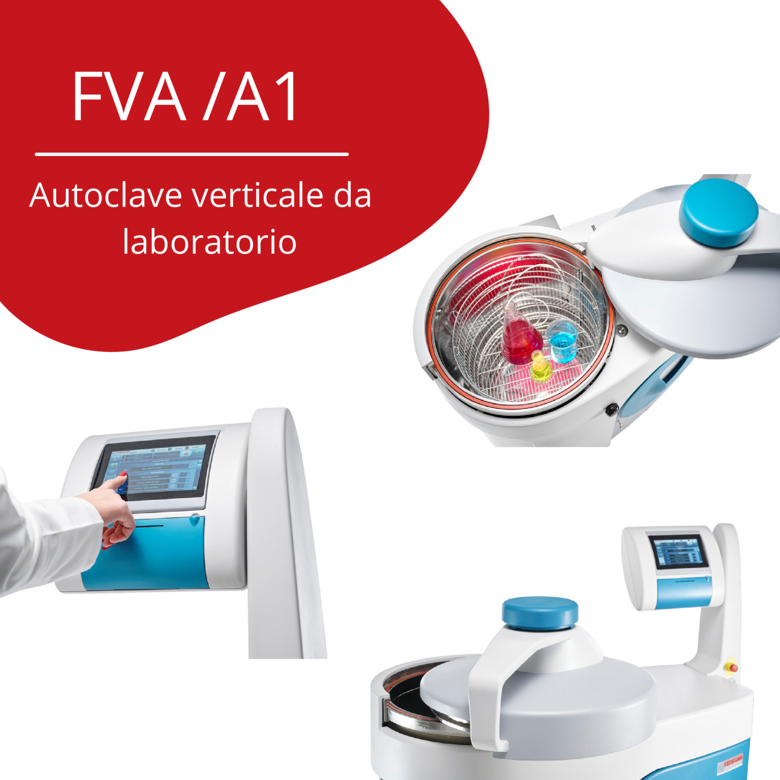 Autoclave verticale per laboratorio FVA/A1 - Rigel Process and Lab