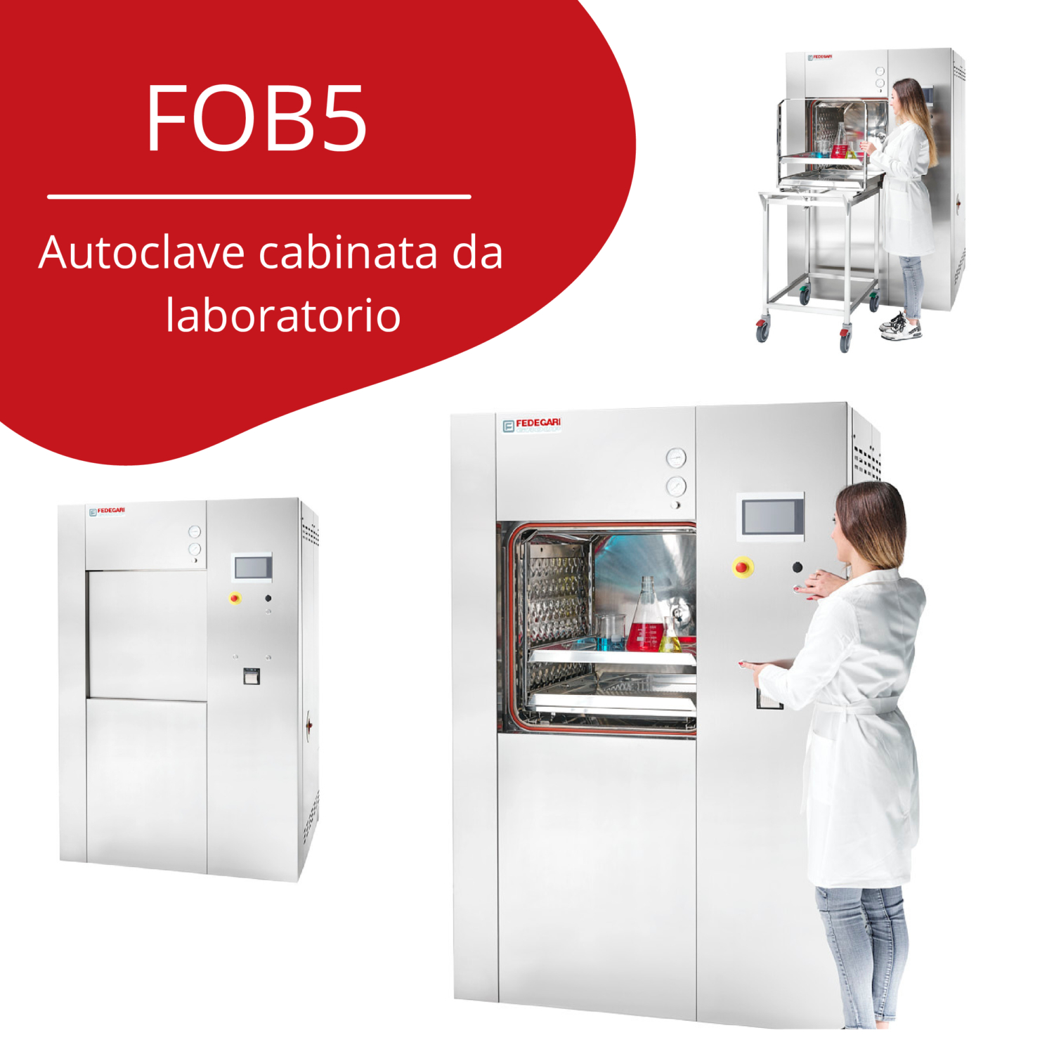 Autoclave cabinata da laboratorio FOB5 - Rigel Process and Lab